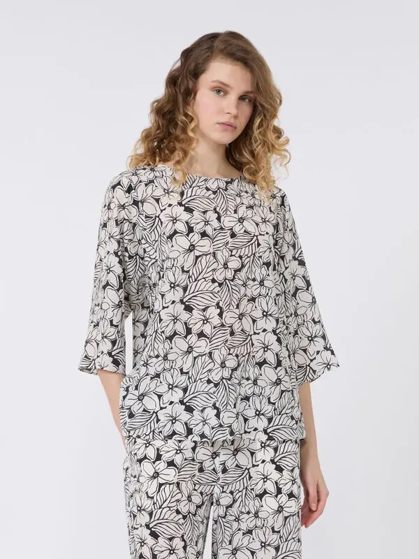 Max Mara Printed Silk Crêpe De Chine Blouse