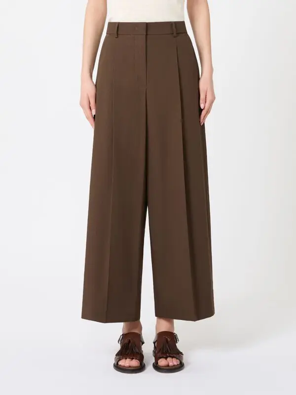 Max Mara Stretch Cotton Gabardine Trousers