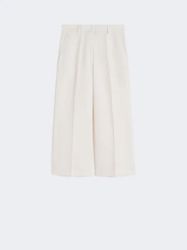 Max Mara Cotton And Linen Canvas Trousers - Ecru