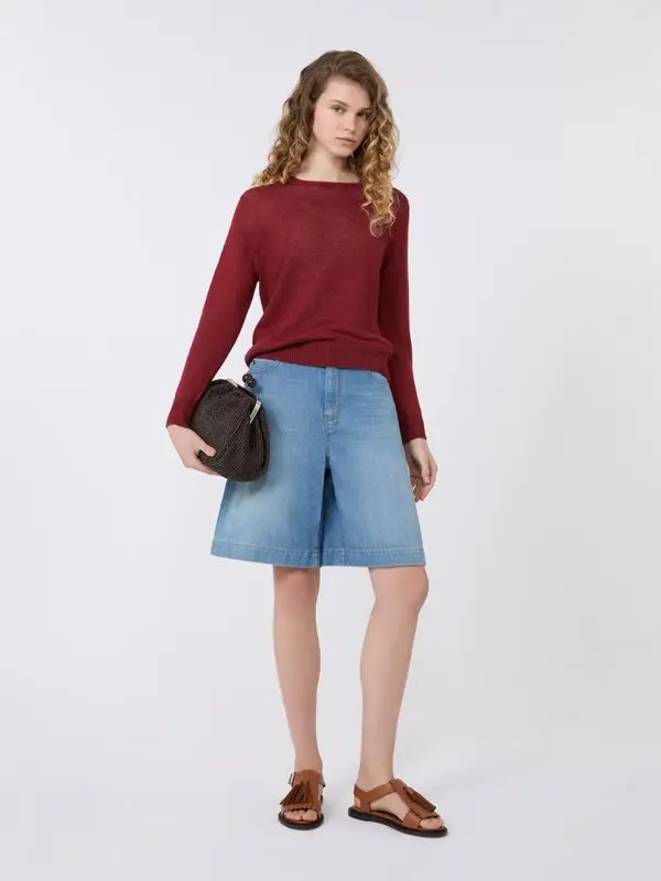 Max Mara Linen Yarn Jumper - Cherry