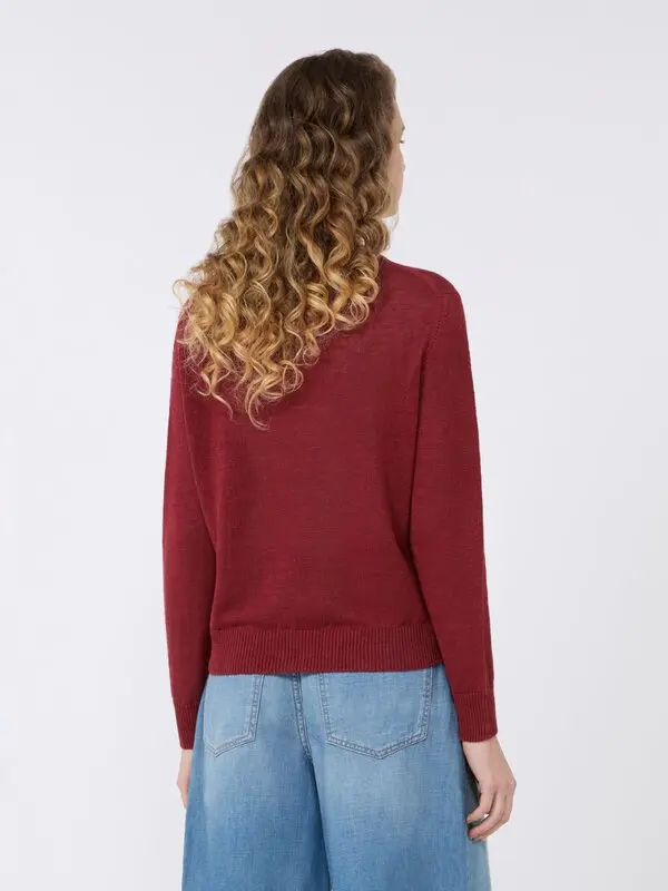 Max Mara Linen Yarn Jumper - Cherry