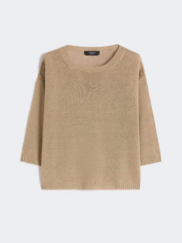 Max Mara Linen Yarn Oversize Jumper - Earth