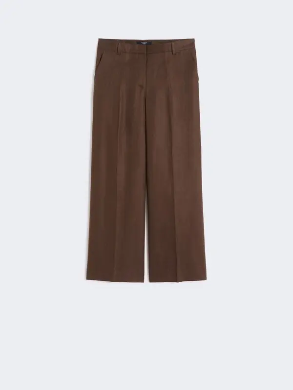 Max Mara Linen Canvas Trousers - Chocolate