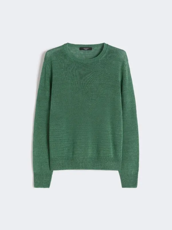 Max Mara Linen Yarn Jumper - Green