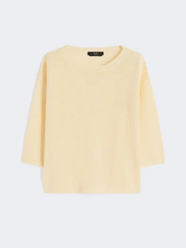Max Mara Linen Yarn Oversize Jumper - Light Yellow