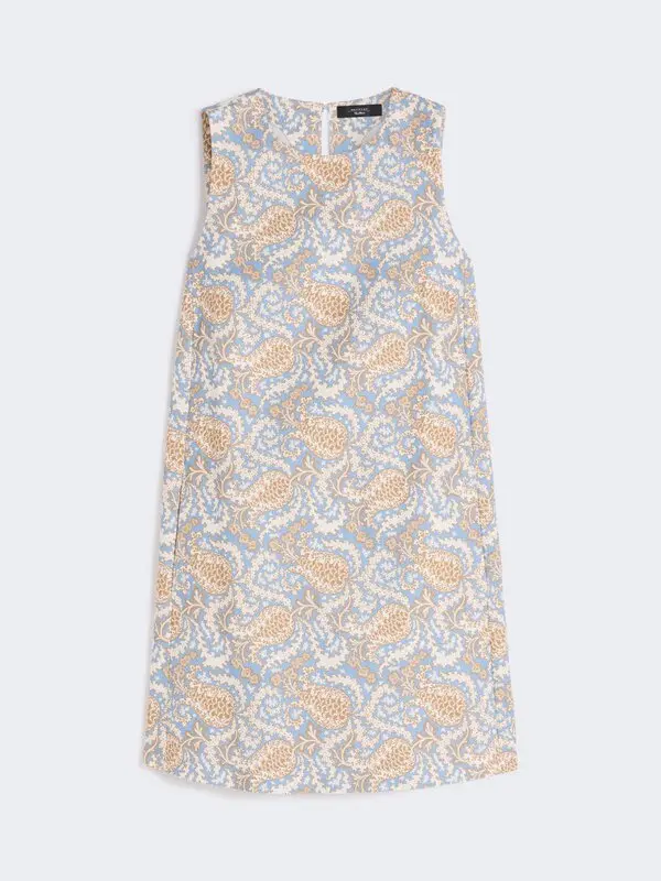 Max Mara Printed A-line Dress - Light Blue