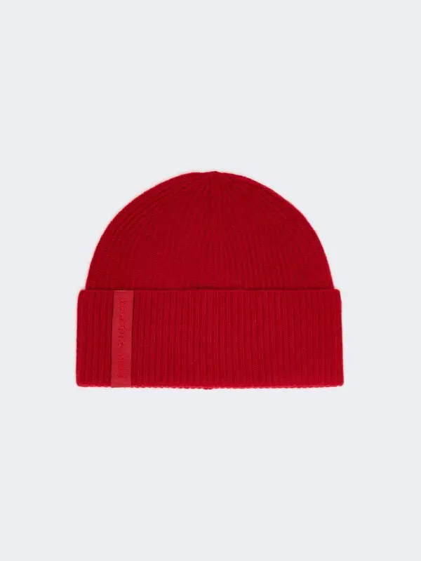 Max Mara Cashmere Beanie Hat - Dark Red