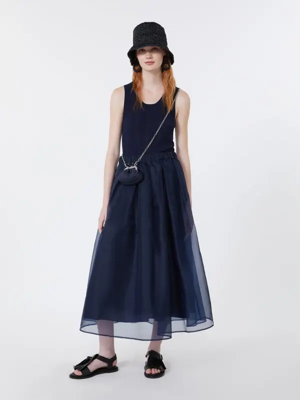 Max Mara Sleeveless Viscose Jumper - Navy