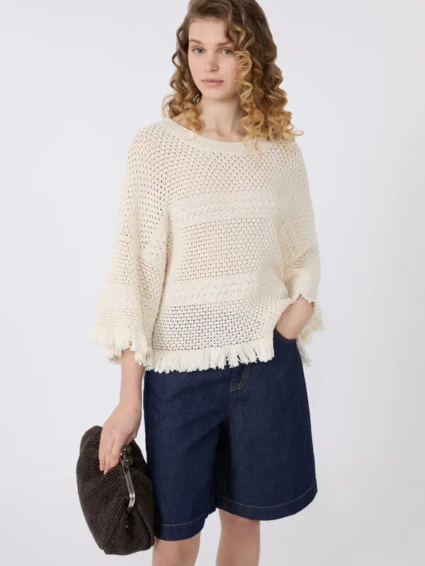 Max Mara Cotton-yarn Jumper - Ecru