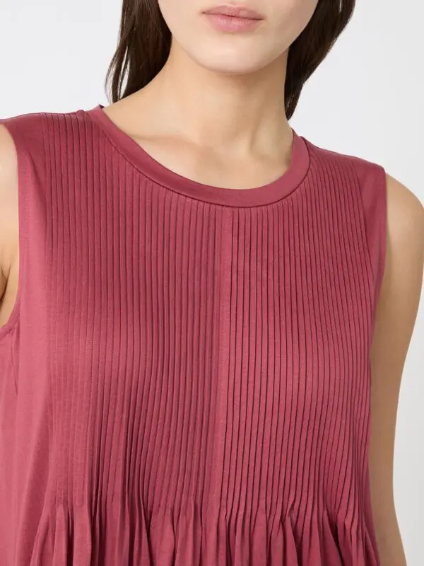 Max Mara Cotton Jersey Fluid Midi Dress - Cherry