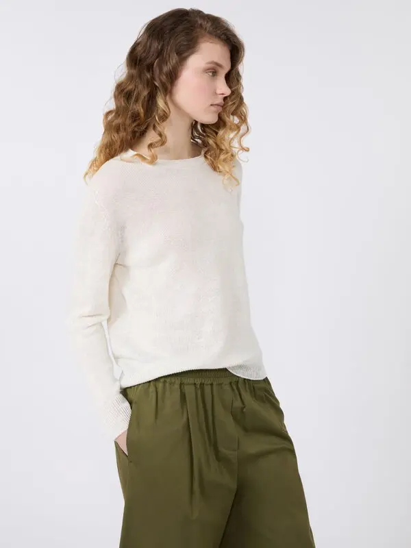 Max Mara Linen Yarn Jumper - Ecru