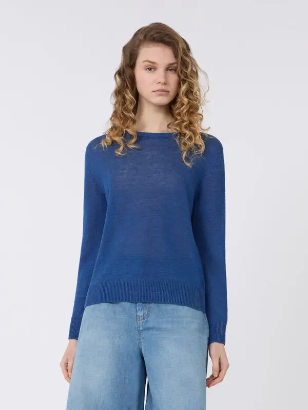 Max Mara Linen Yarn Jumper - Ocean
