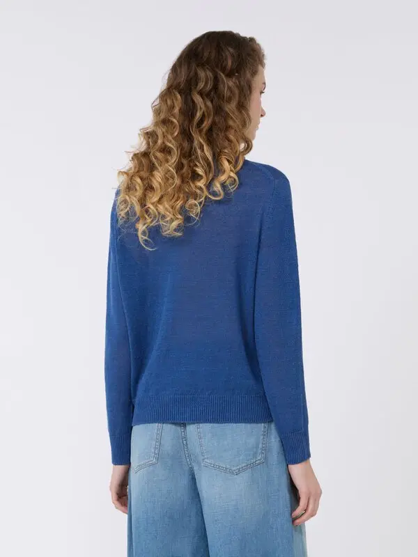 Max Mara Linen Yarn Jumper - Ocean