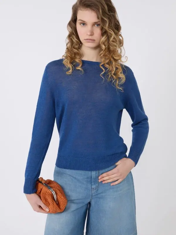 Max Mara Linen Yarn Jumper - Ocean