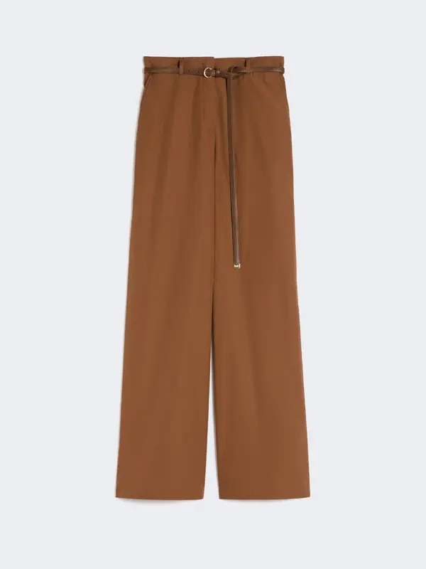 Max Mara Cotton Poplin Trousers - Clay