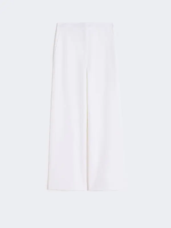 Max Mara Cotton Crêpe Trousers - White
