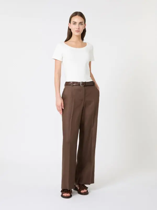 Max Mara Fitted Jersey Top - White