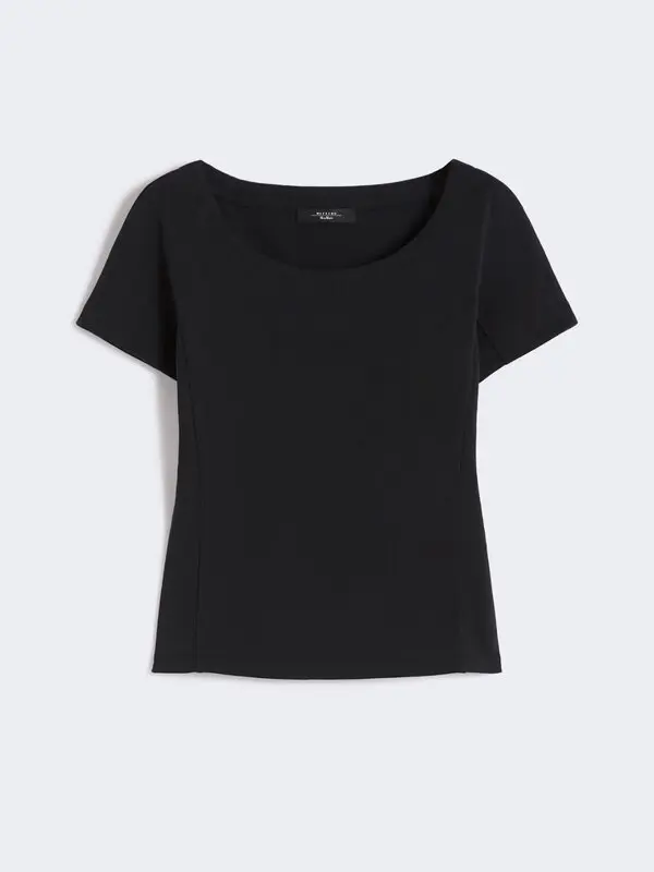 Max Mara Fitted Jersey Top - Black