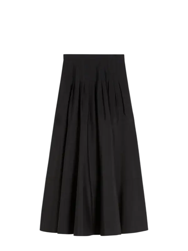 Max Mara Long Cotton Poplin Skirt - Black