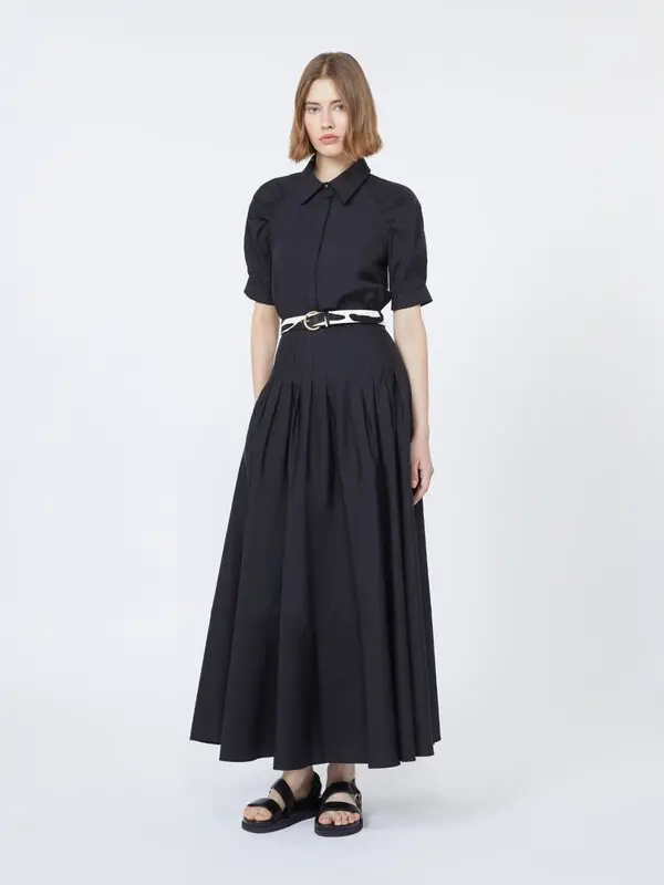 Max Mara Long Cotton Poplin Skirt