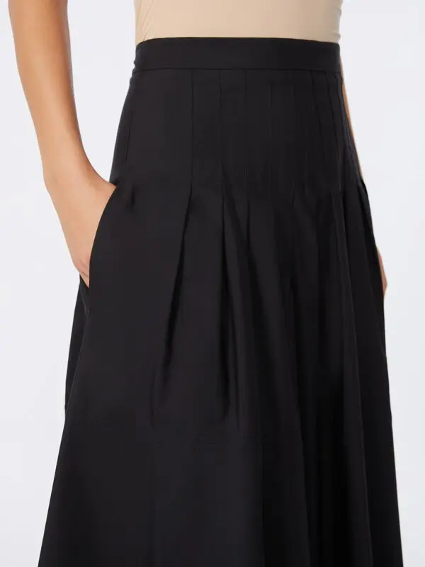 Max Mara Long Cotton Poplin Skirt