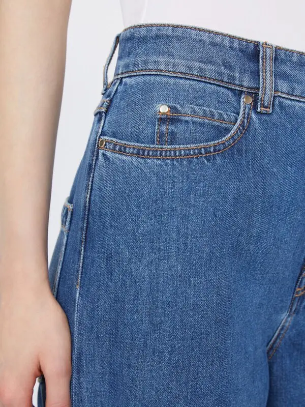 Max Mara Straight-fit Cotton Denim Jeans - Navy