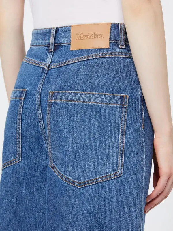 Max Mara Straight-fit Cotton Denim Jeans - Navy