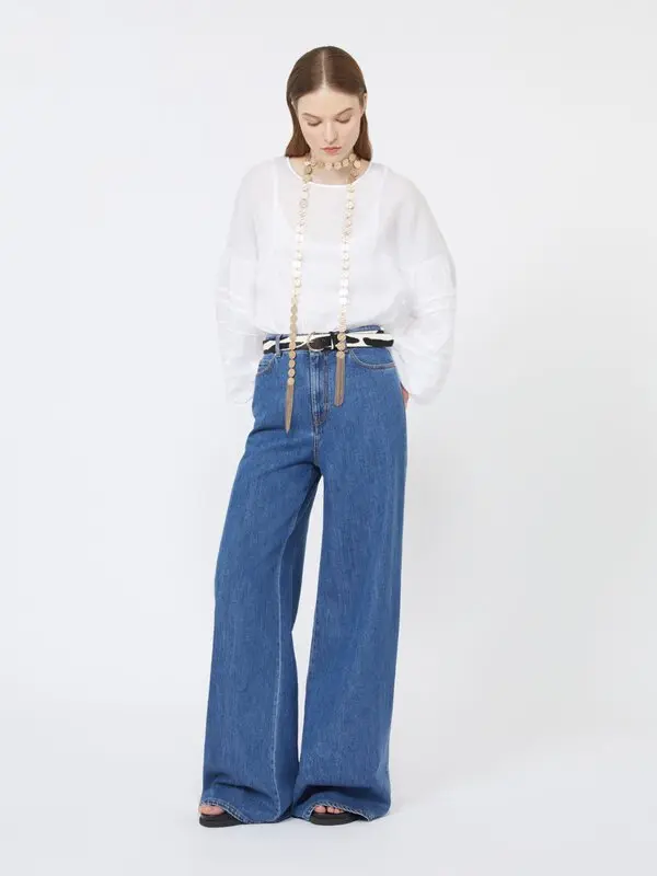 Max Mara Straight-fit Cotton Denim Jeans - Navy