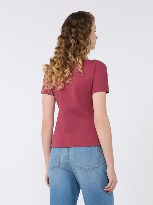 Max Mara Fitted Jersey Top - Cherry