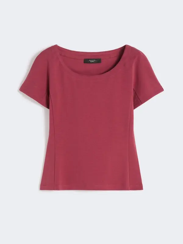Max Mara Fitted Jersey Top - Cherry