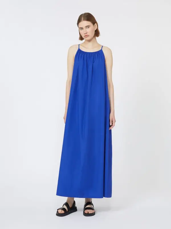 Max Mara Cotton Poplin Maxi Dress - Navy