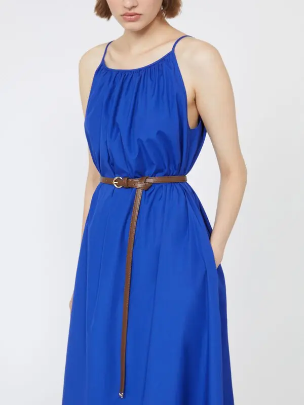 Max Mara Cotton Poplin Maxi Dress - Navy