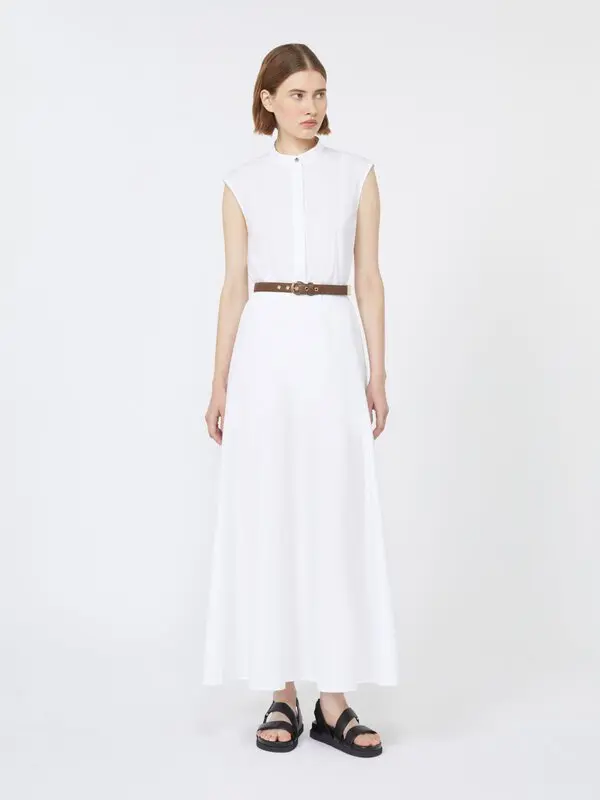 Max Mara Cotton Poplin Circle Dress - Optical White