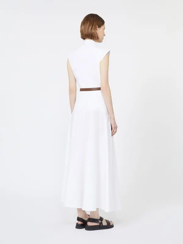 Max Mara Cotton Poplin Circle Dress - Optical White