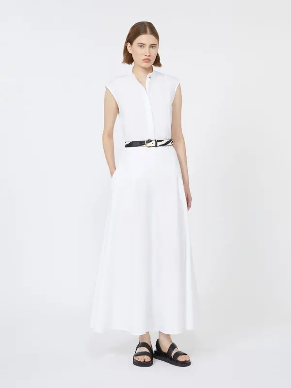 Max Mara Cotton Poplin Circle Dress - Optical White