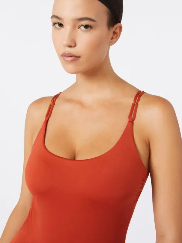 Max Mara Jersey Racer-back Swimsuit