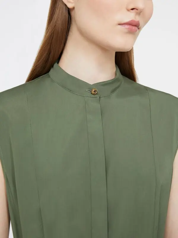 Max Mara Cotton Poplin Circle Dress - Kaki