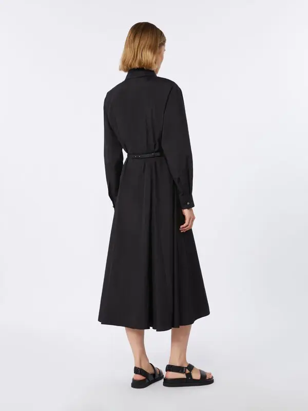 Max Mara Long Poplin Shirt Dress - Black