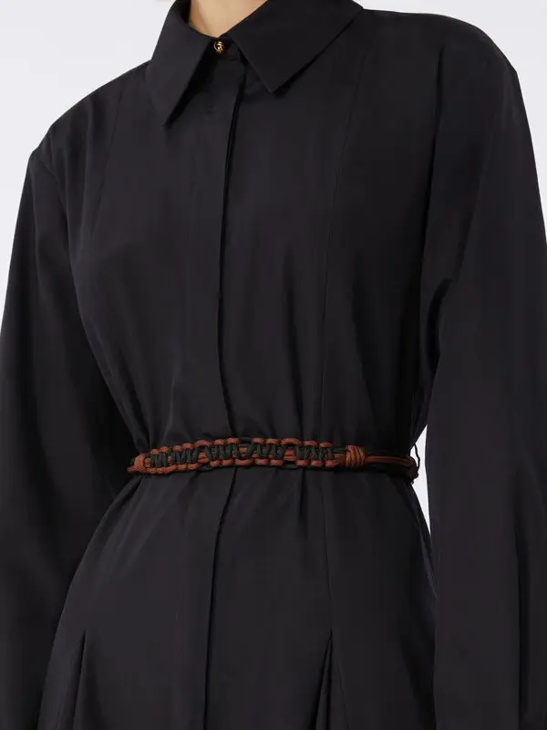 Max Mara Long Poplin Shirt Dress - Black