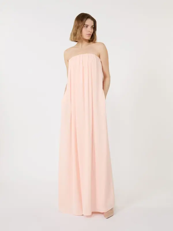 Max Mara Cady Bustier Maxi Dress - Powder