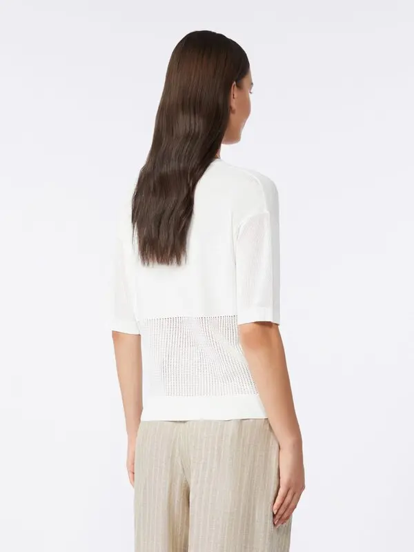 Max Mara Viscose Yarn Jumper - Optical White