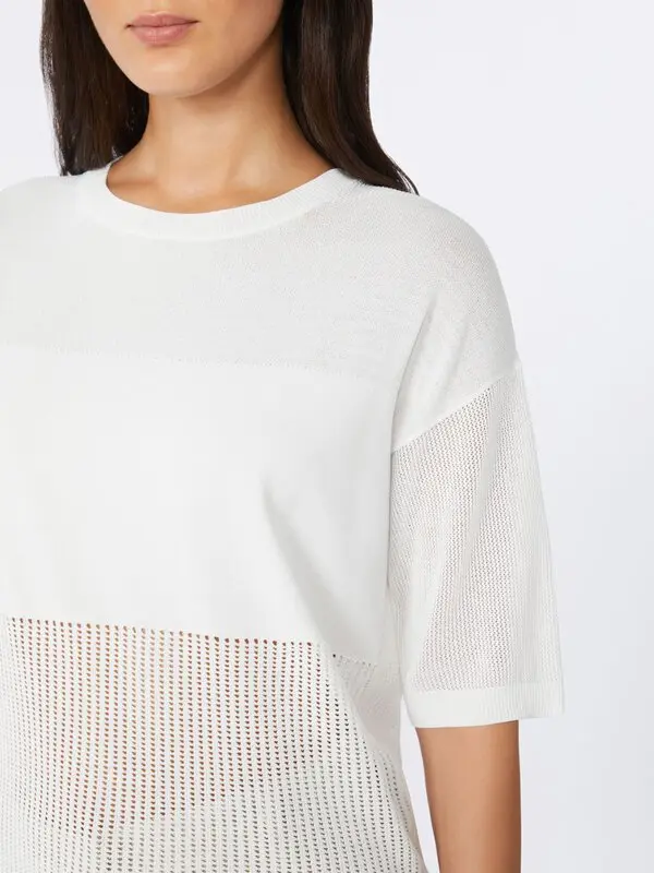 Max Mara Viscose Yarn Jumper - Optical White