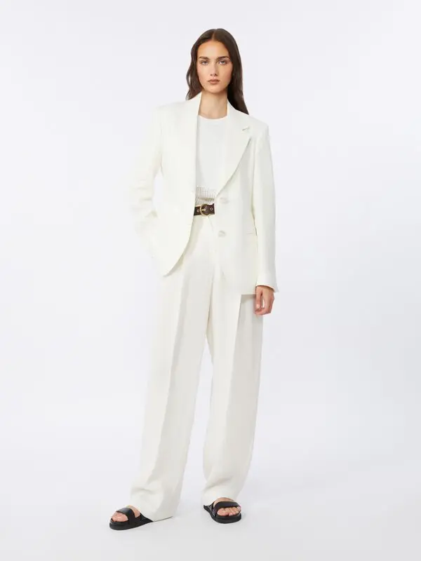 Max Mara Viscose Yarn Jumper - Optical White