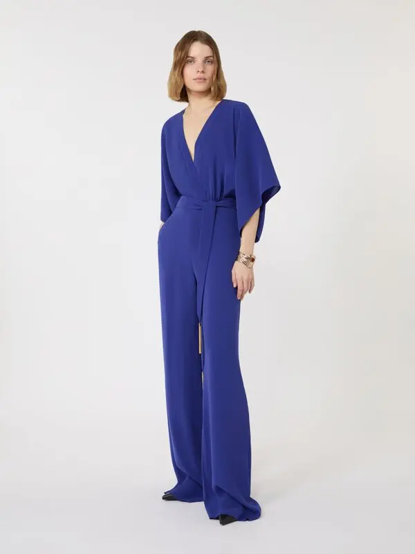 Max Mara Lightweight Cady Jumpsuit - Cornflower Blue