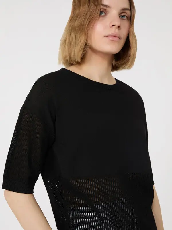 Max Mara Viscose Yarn Jumper - Black