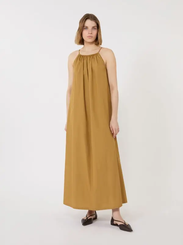 Max Mara Cotton Poplin Maxi Dress - Ochre