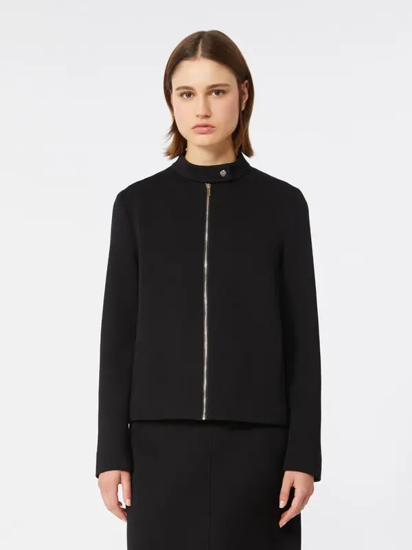 Max Mara Scuba Jersey Biker Jacket