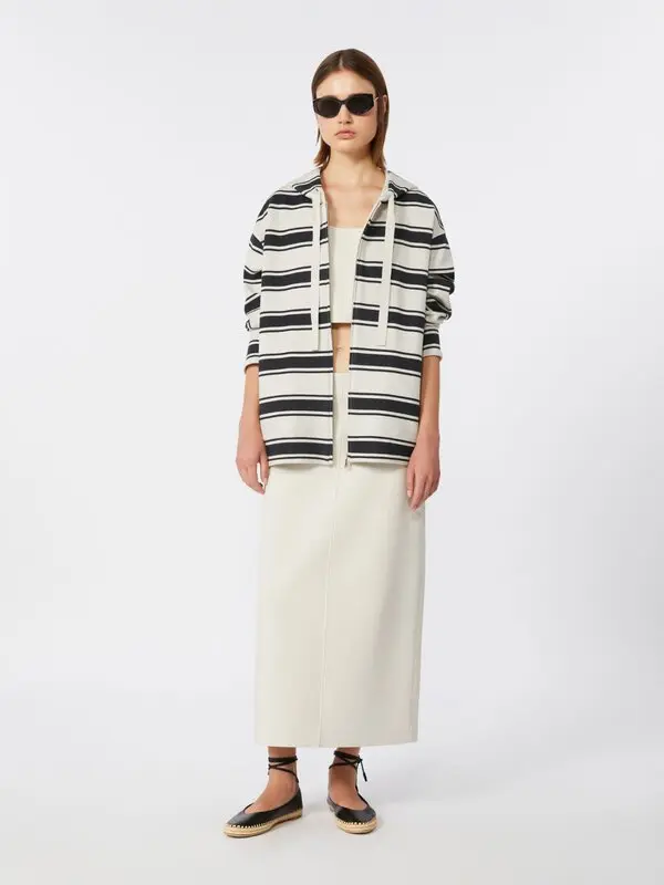 Max Mara Striped Scuba Jersey Sweatshirt