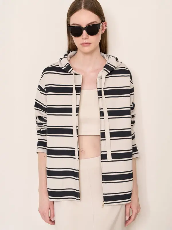 Max Mara Striped Scuba Jersey Sweatshirt