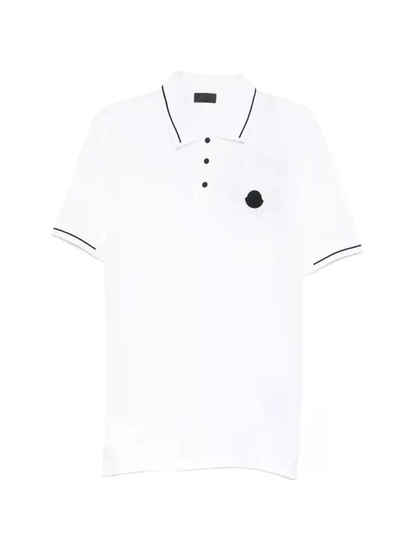 Moncler Logo-patch Polo Shirt - White